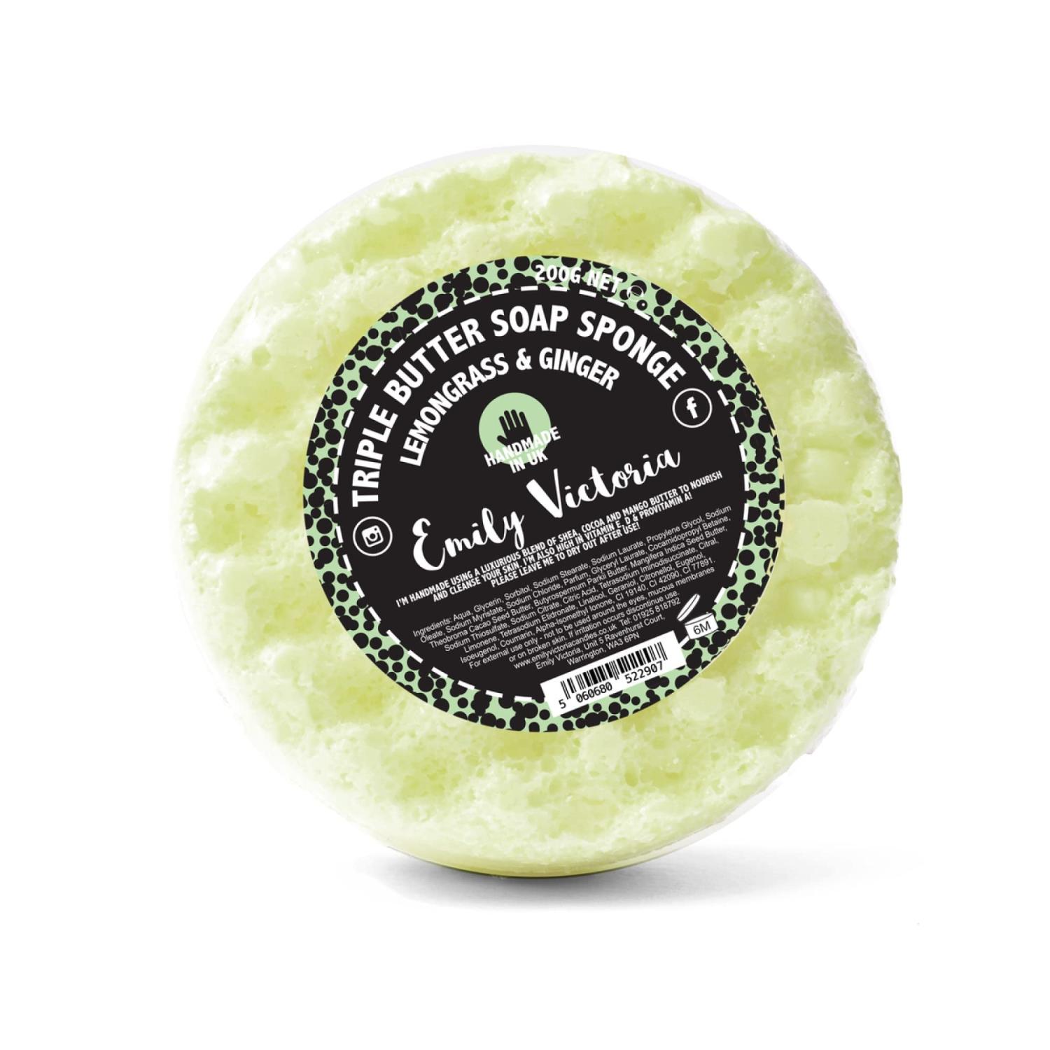 Emily Victoria Soap Sponge - 3 Butters Lemongrass & Ginger | Exotic ...