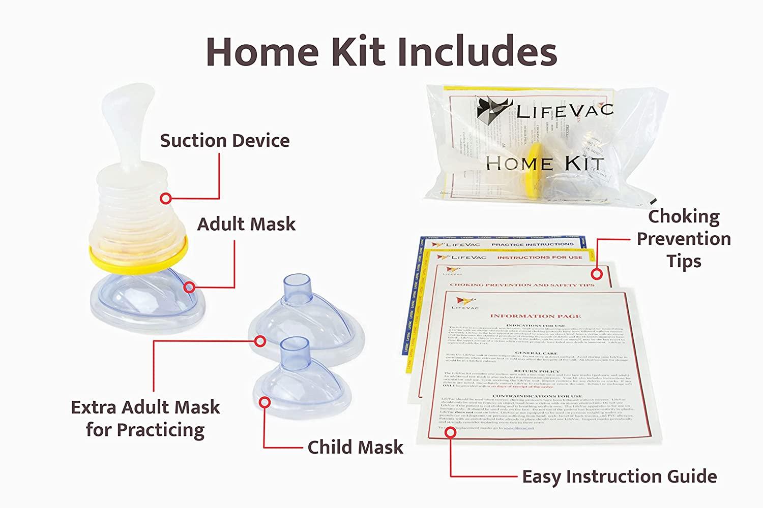 LifeVac Home and Travel Combo Kits - Choking Rescue Device for Kids ...