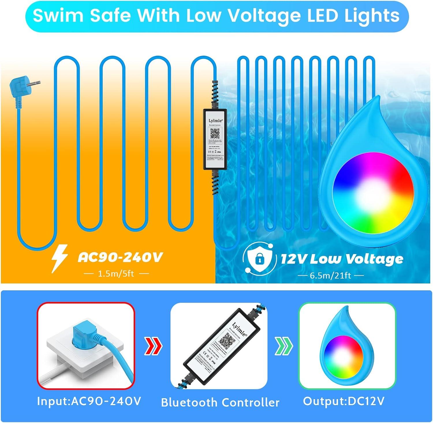 Premium 10W RGB Dimmable LED Pool Lighting Underwater Headlight with ...