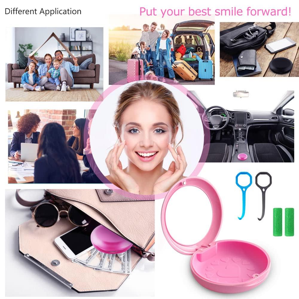 Wenge Aligner Removal Tool with Mirror & Pink Retainer Case - 2 Aligner ...