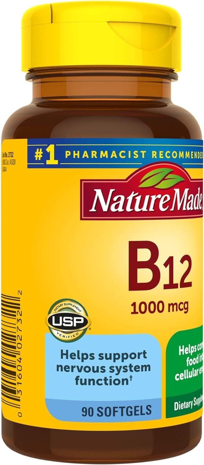 Vitamin B12 1000 mcg Softgels - 90 Count for Metabolic Health | Buy Now ...