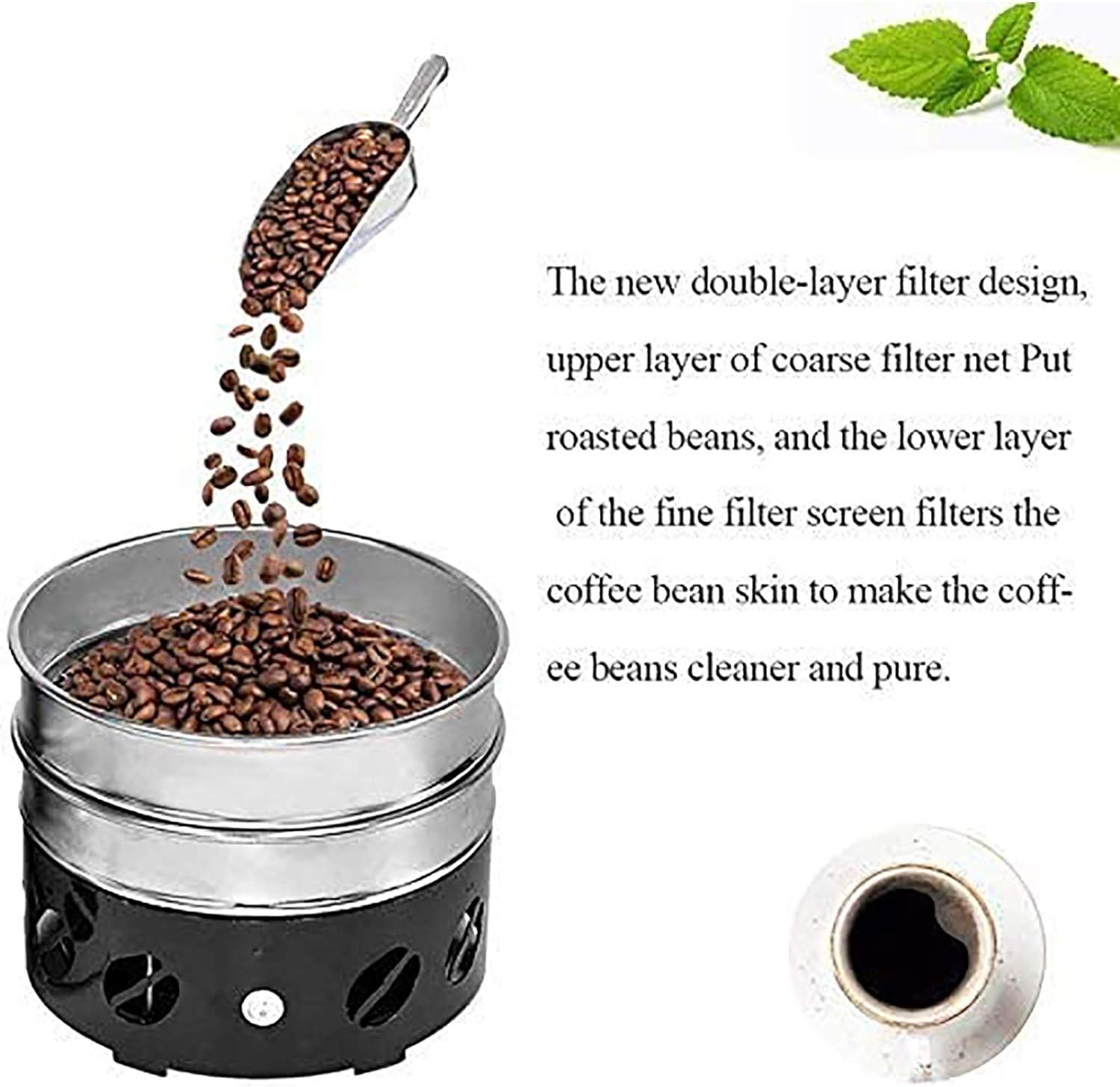 500G Home Coffee Beans Cooler Double Layer Filter Rapid Cooling System ...