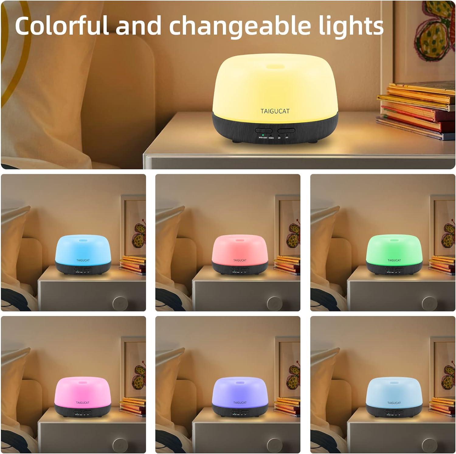 TAIGUCAT Mini Essential Oil Diffuser 300ml with Remote Control ...