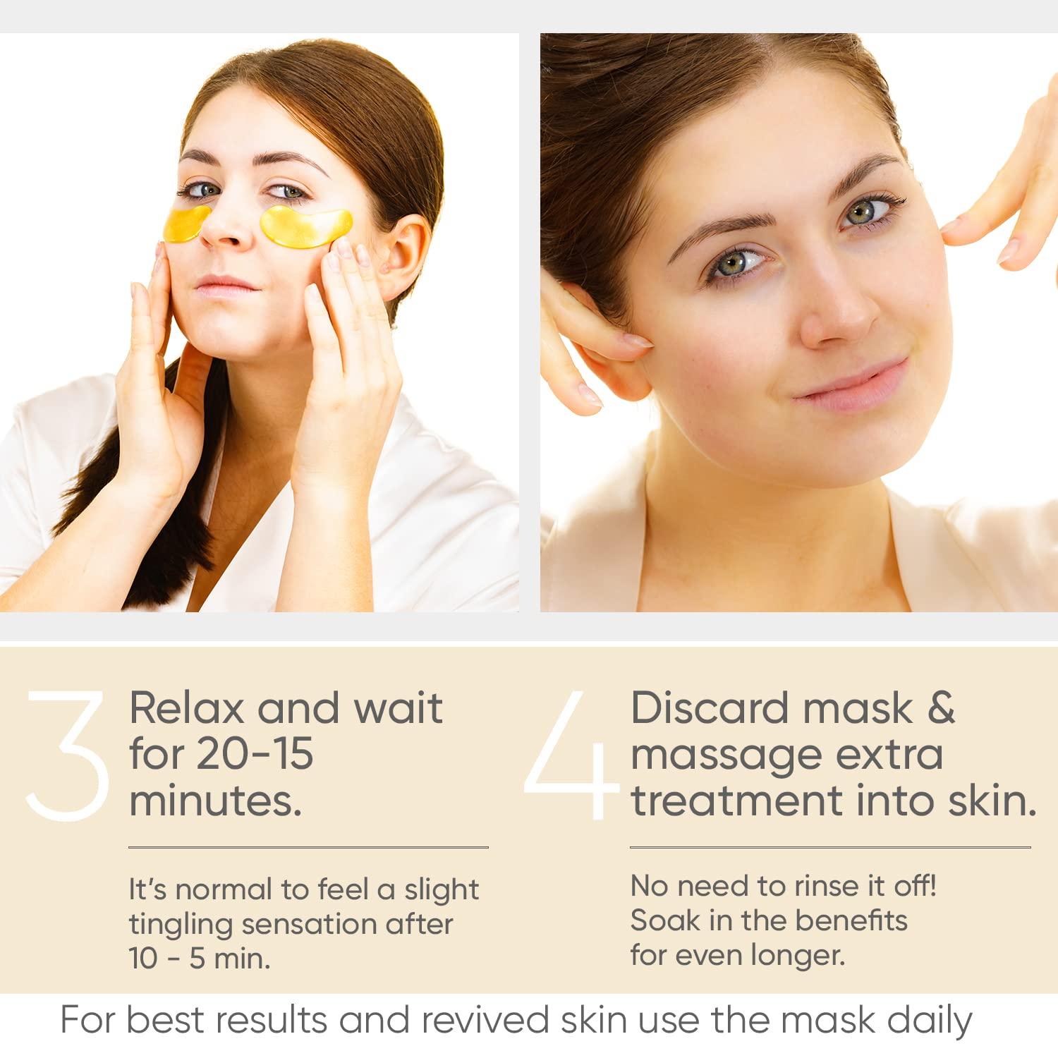 Under Eye Patches - 40 Pairs | Gold Eye Masks with Amino Acids ...