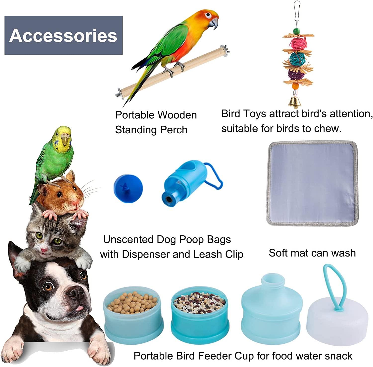 Bird Carrier Travel Cage Parrot - Lightweight Pet Travel Bag with ...