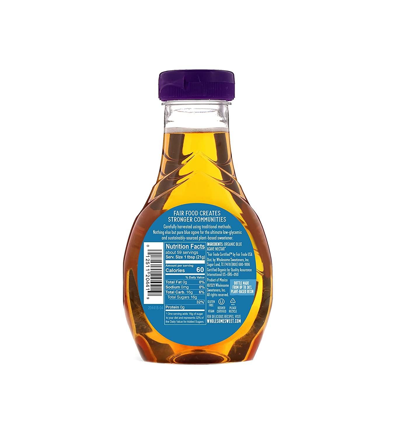 Organic Blue Agave Nectar - Low Glycemic Sweetener - Non GMO - Gluten ...