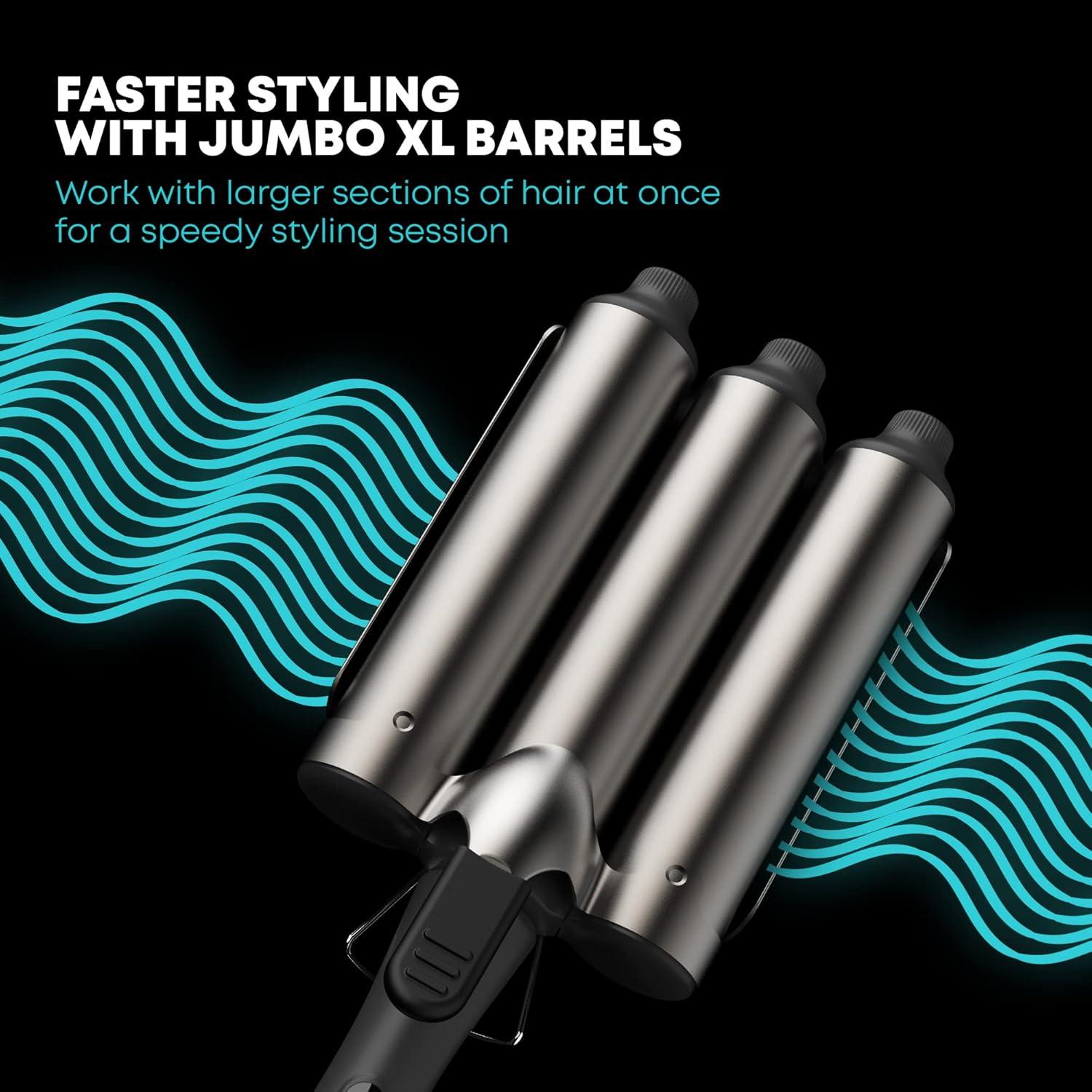 Revamp ProGloss Boho Beach Waver XL - 38mm Waver with 3 Barrels for ...