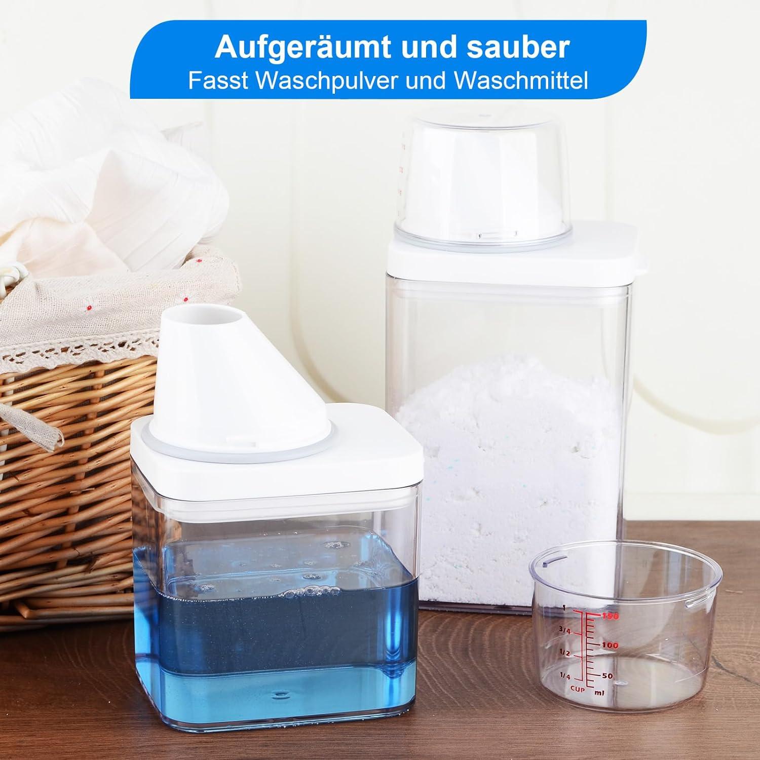 Washing Powder Storage Detergent Dispenser Laundry Powder Storage ...