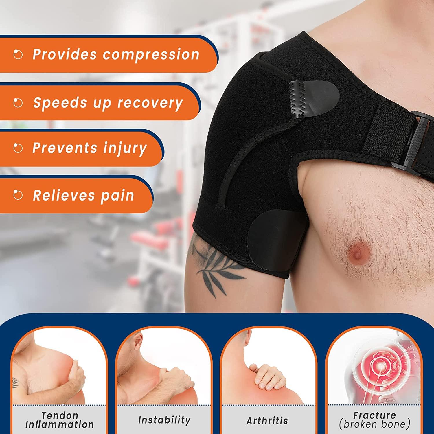 Shoulder Brace for Men and Women - Pain Relief Support and Compression ...