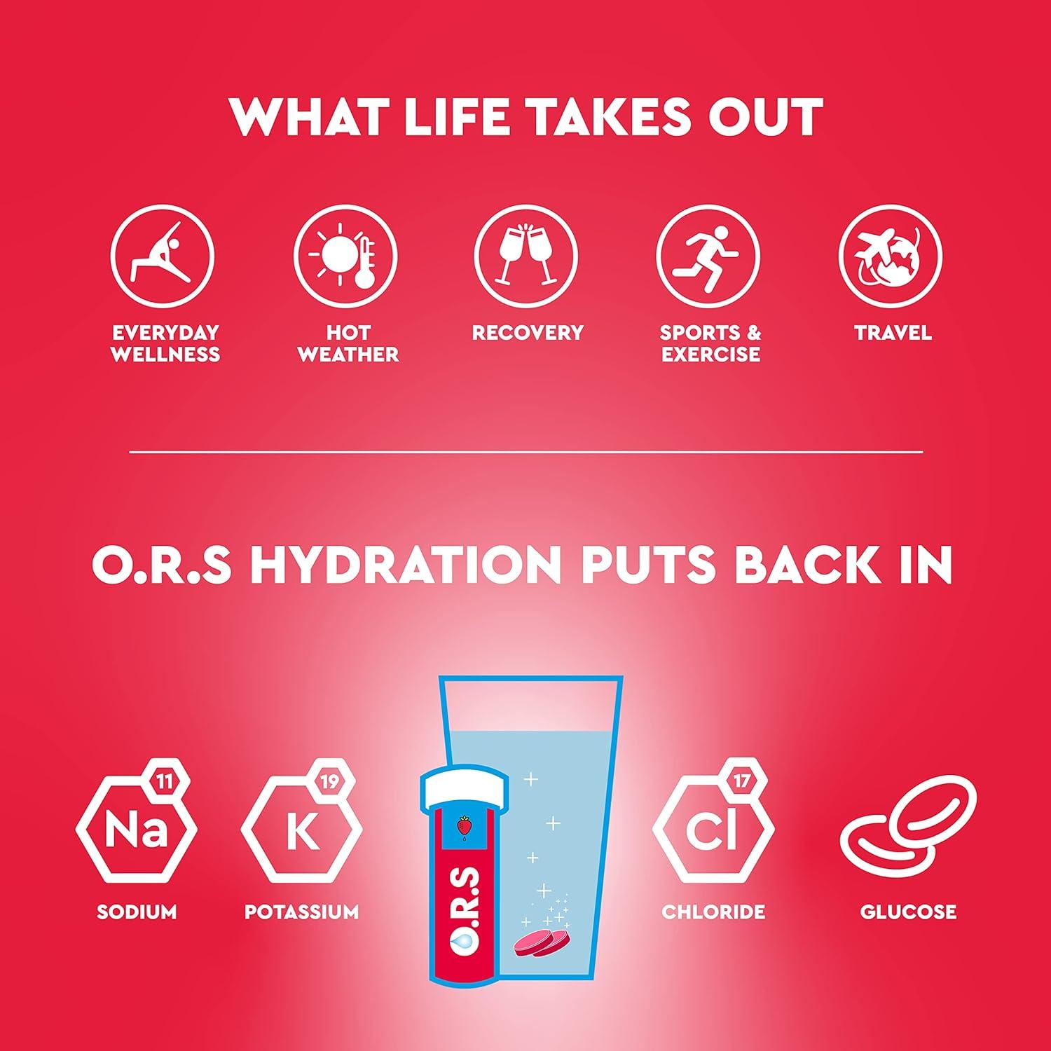 O.R.S Hydration Tablets with Electrolytes - Vegan, Gluten, and Lactose ...