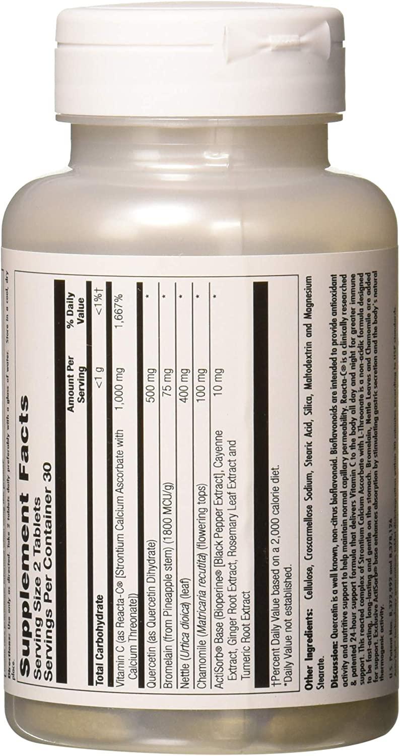 Kal Quercetin Reacta-c Bromelain Tablets - 60 Count | Powerful Immune ...