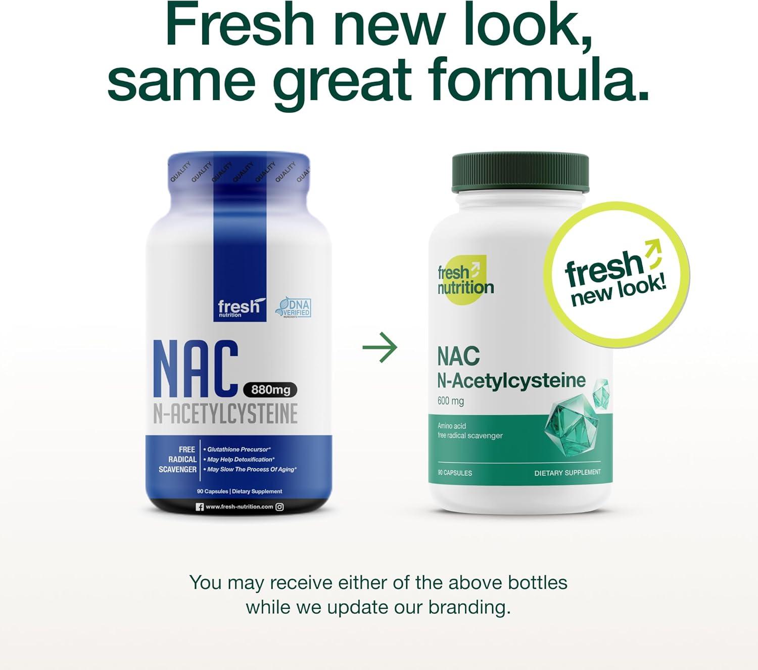 NAC Supplement 600mg - DNA Verified Anti Aging & Detox - 90 Vegan ...