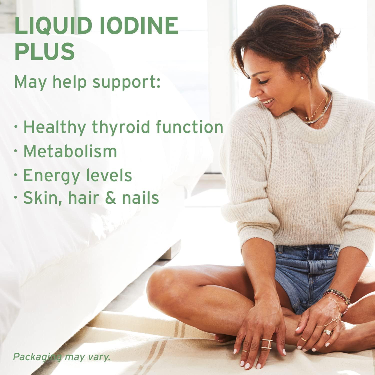 Life-flo Iodine Plus Drops - 150 mcg Iodine | Thyroid & Metabolism Support | High Absorption | 2 ...