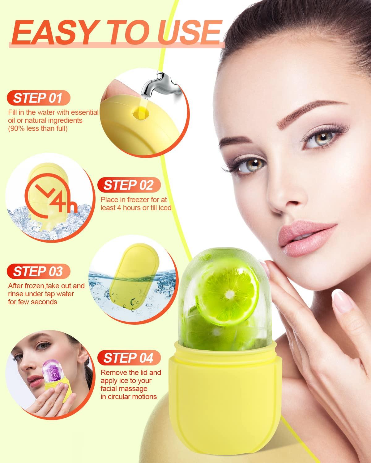 Facial Ice Roller for Brightening, Puffiness Relief, and Fine Lines ...
