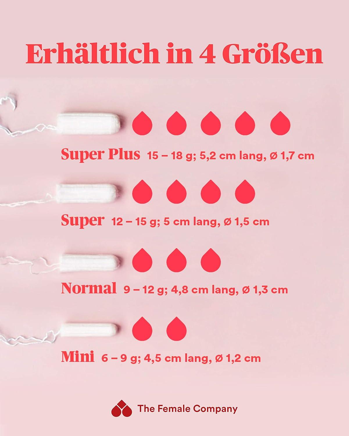 Buy The Female Company 16x Bio-Tampons Normal - 100% Organic Cotton ...