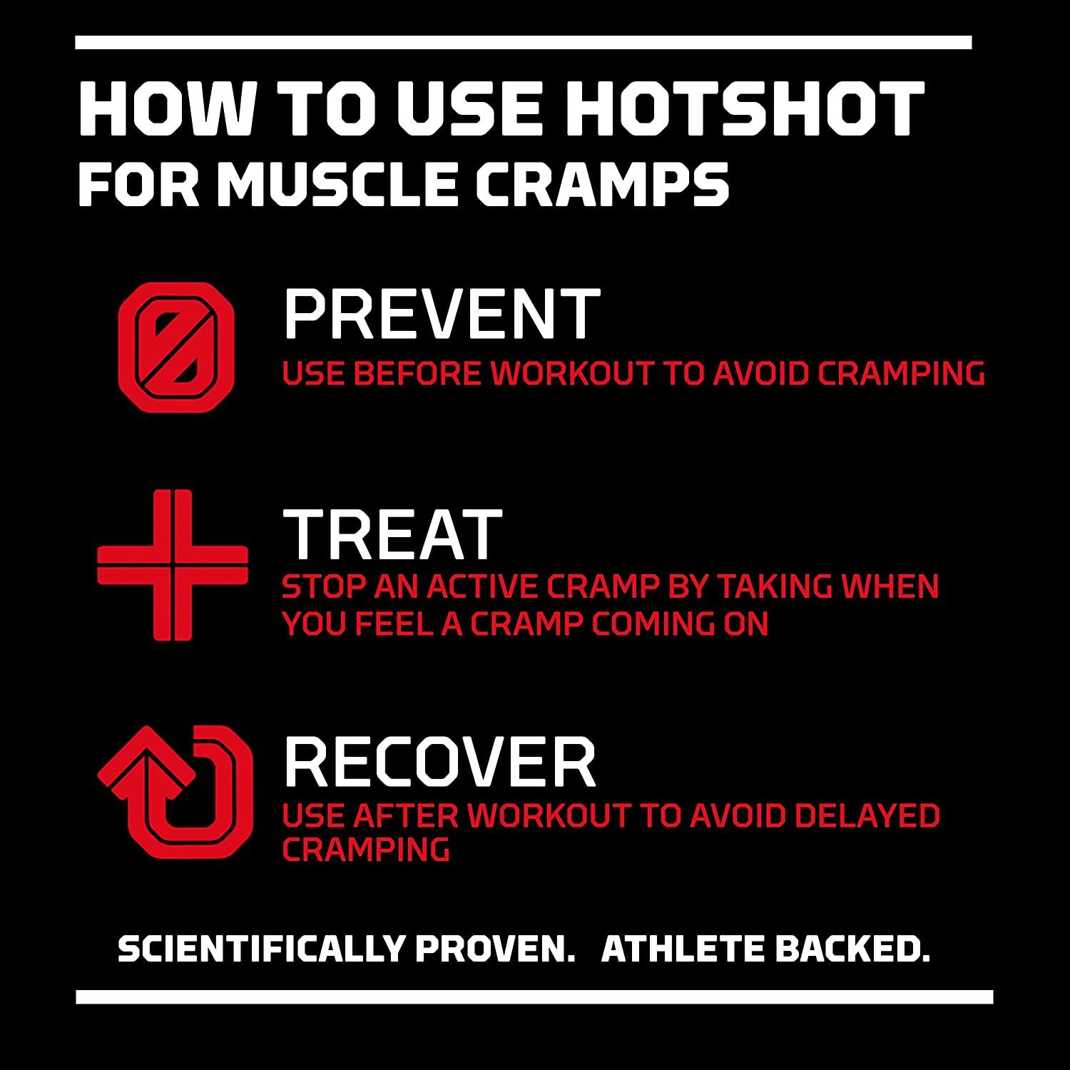 HOTSHOT Sports Shot Muscle Cramp Relief All Natural Works in Minutes ...