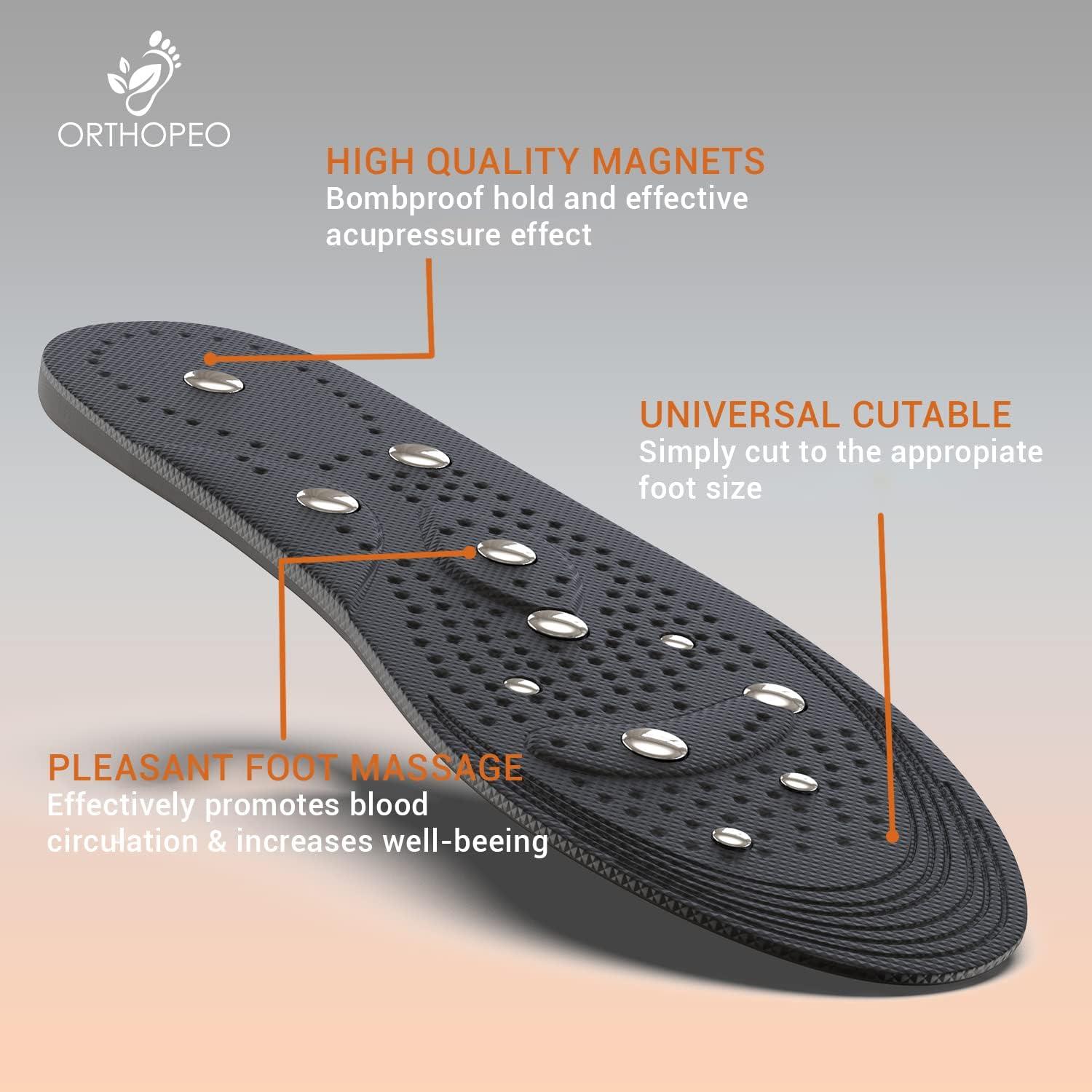 ORTHOPEO Acupressure Shoe Insoles Magnets for Women - Pain Relief ...