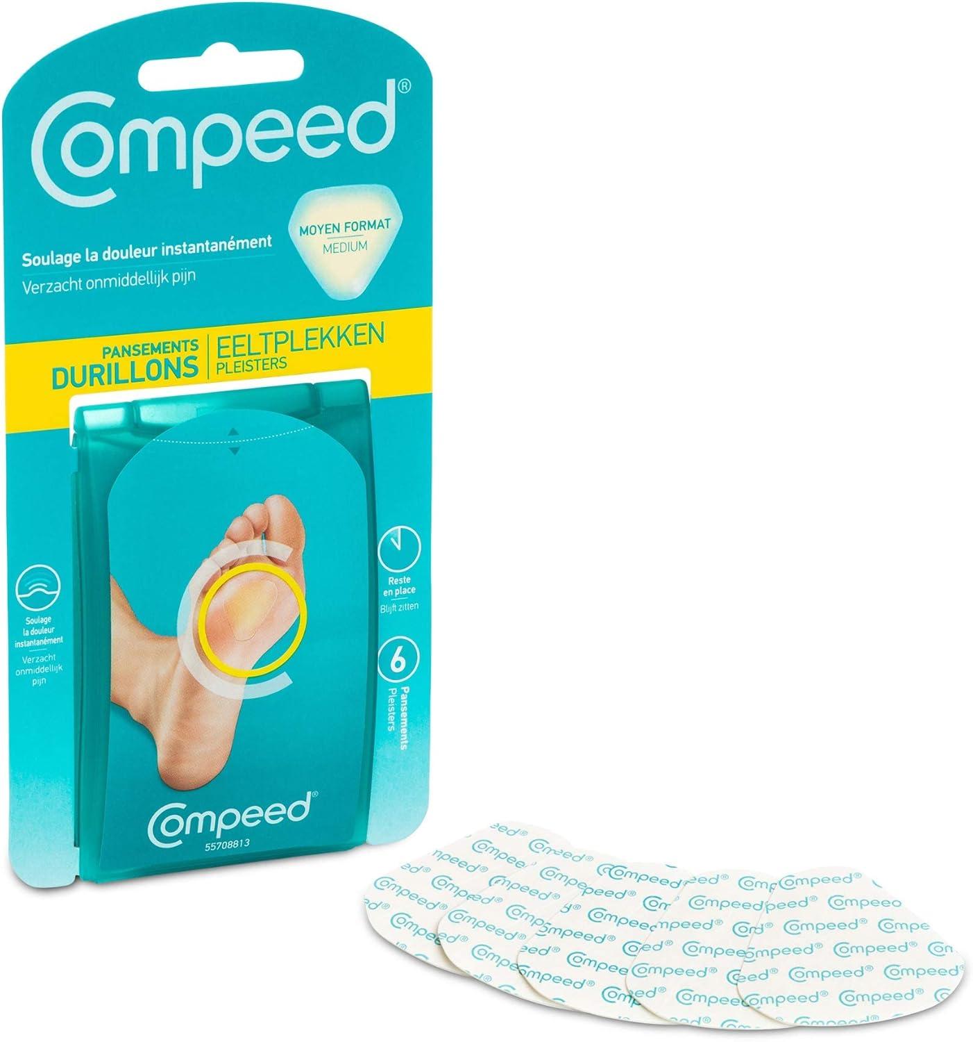 Compeed Corneal Plaster Medium Hydrocolloid Patch - 6-Pack for Strong ...