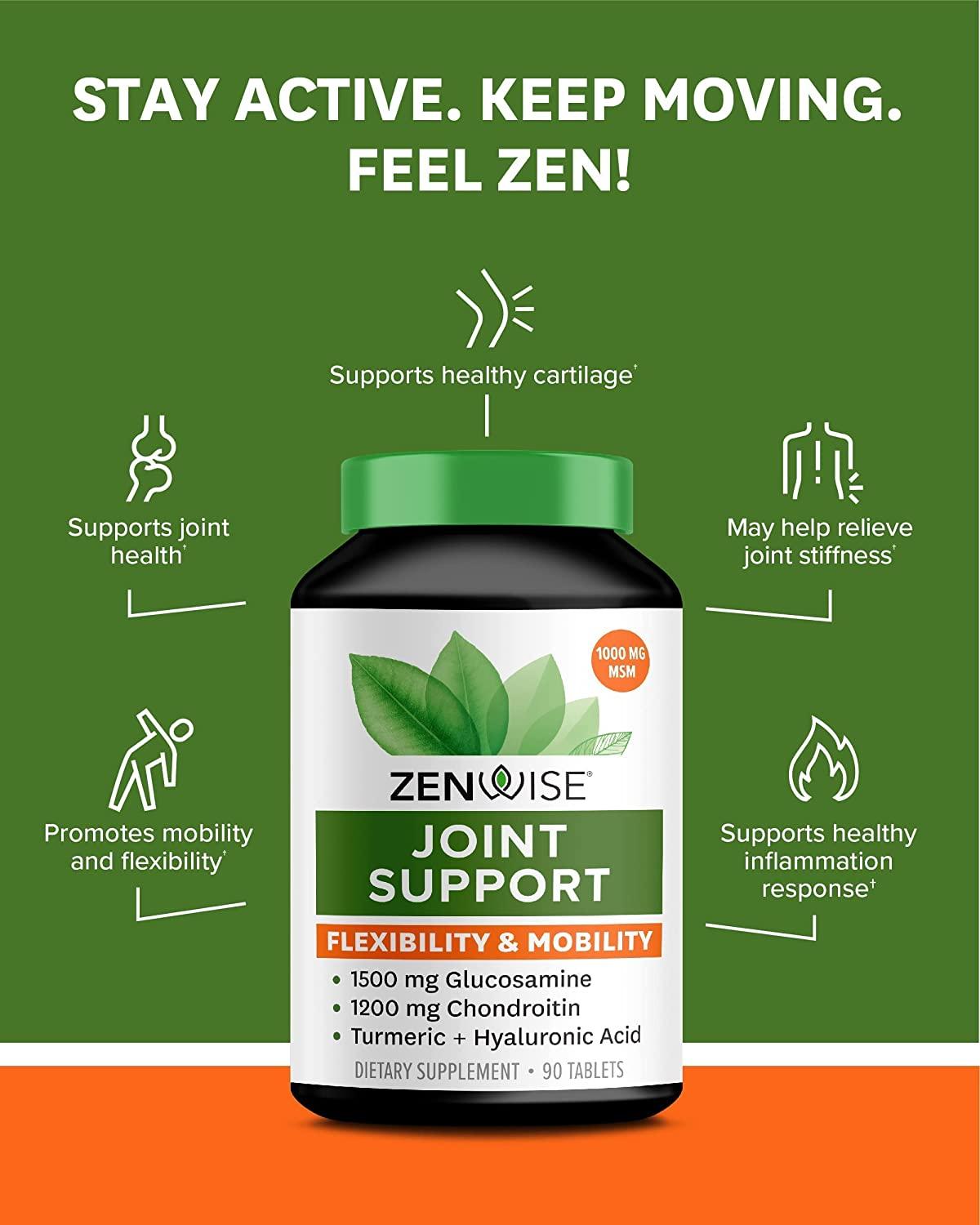 Zenwise Joint Support Supplement - 90 Tablets | Enhance Mobility ...