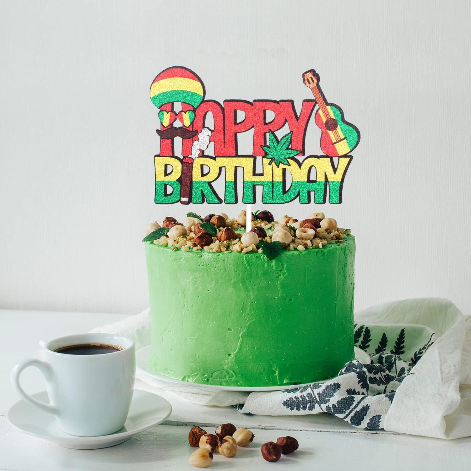Reggae Dancehall Happy Birthday Cake Topper - Summer Dance Party Cake ...