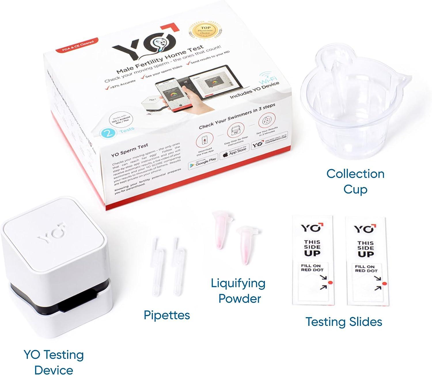 YO Home Sperm Test Kit for Men - 2 Tests | At-Home Fertility Test | Buy ...