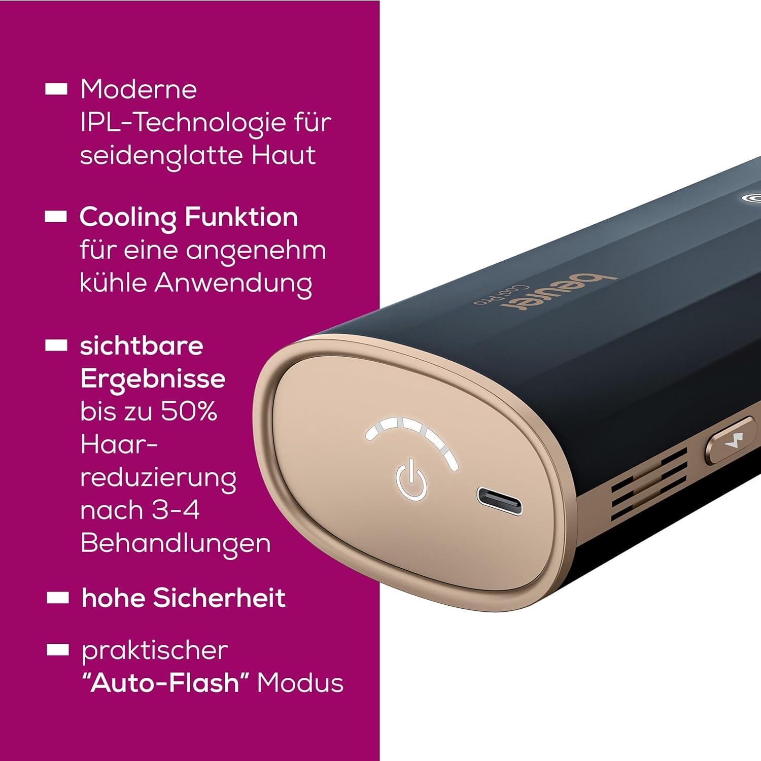 Beurer IPL 7800 COOL PRO Hair Removal Device - 1 Million Light Impulses ...