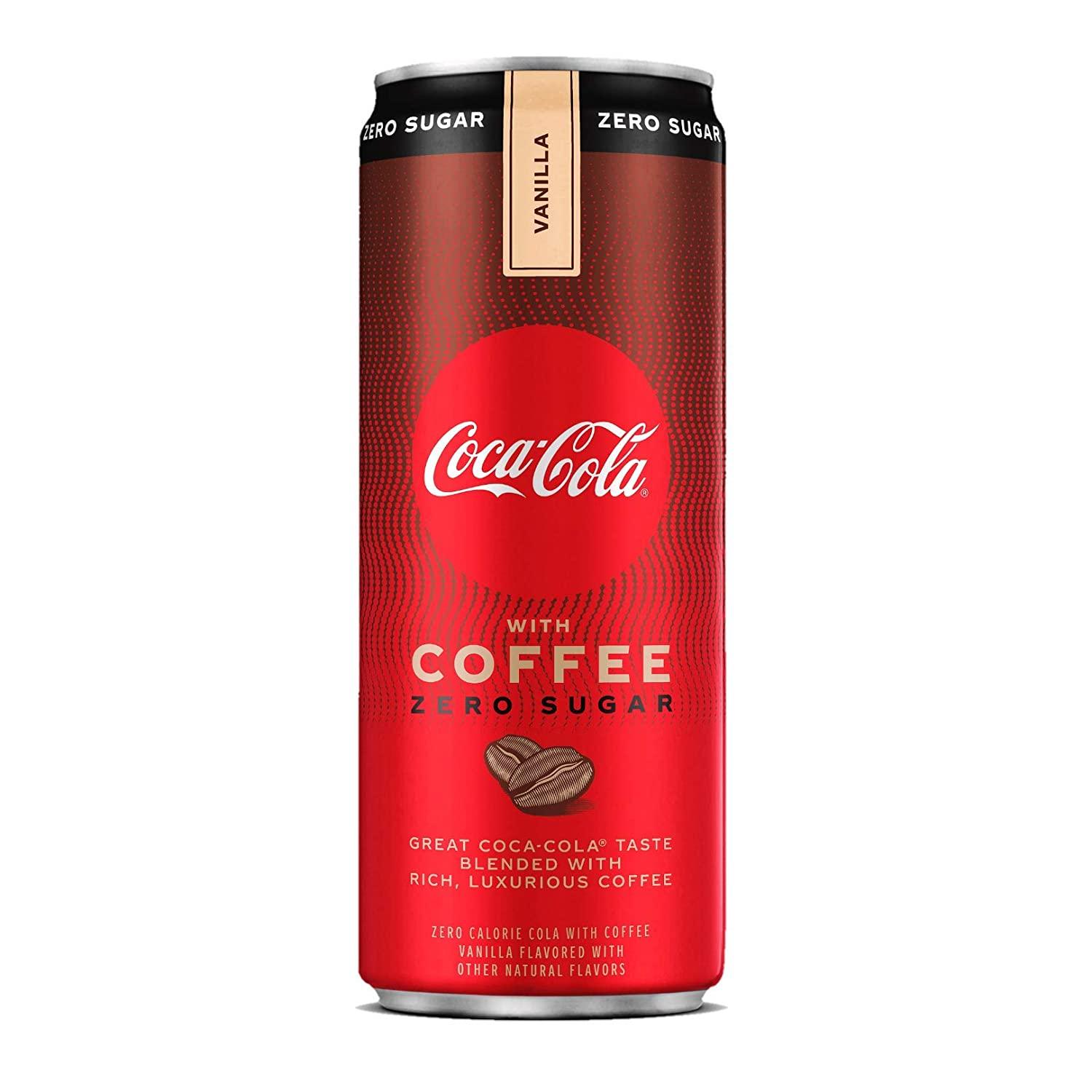 Buy Coca Cola Coffee ZERO Vanilla 12x12 fl oz Cans - 144 fl oz Total ...