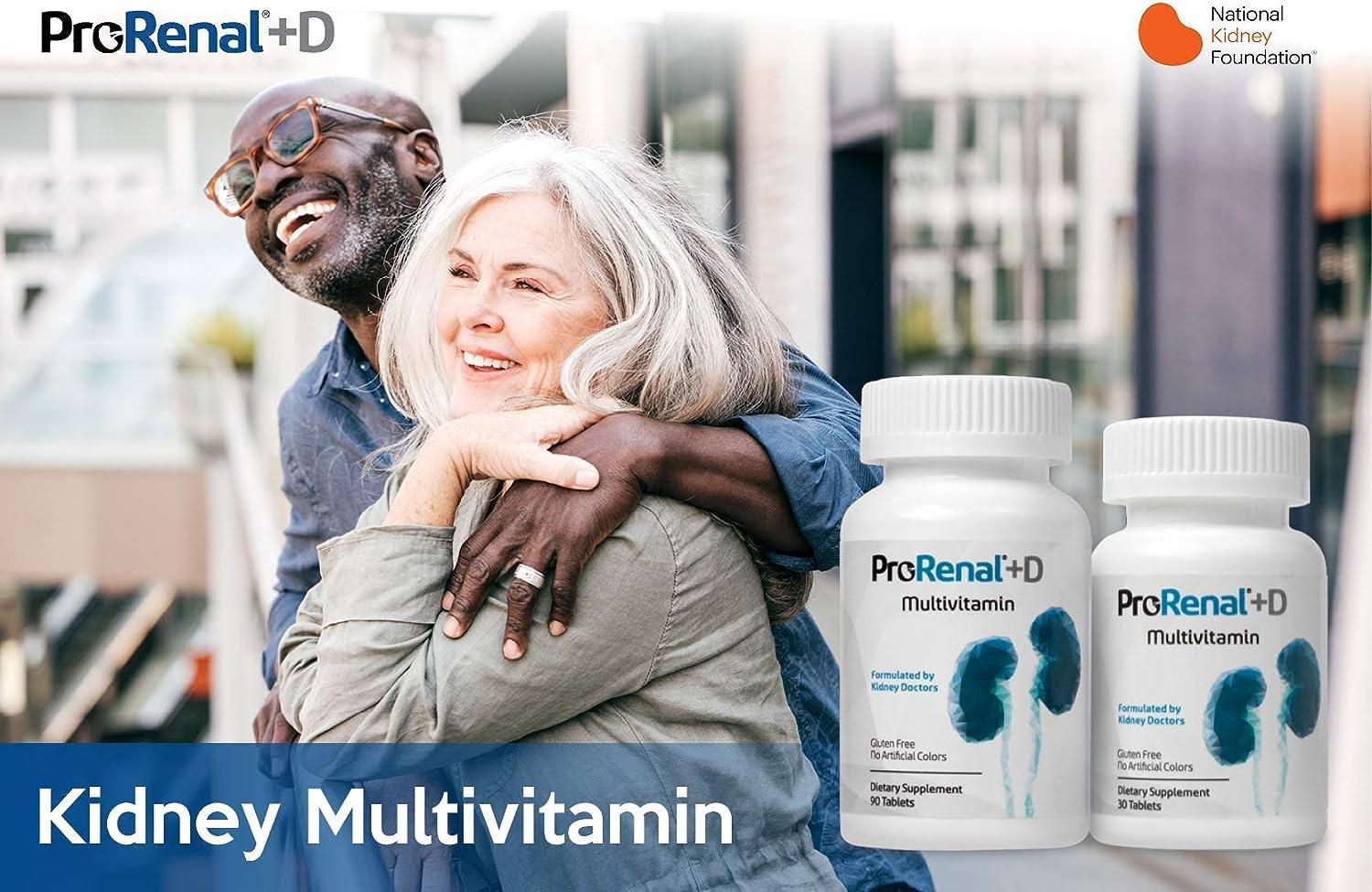 Nephroceuticals ProRenal+D Kidney Multivitamins - 90-Day Supply for ...