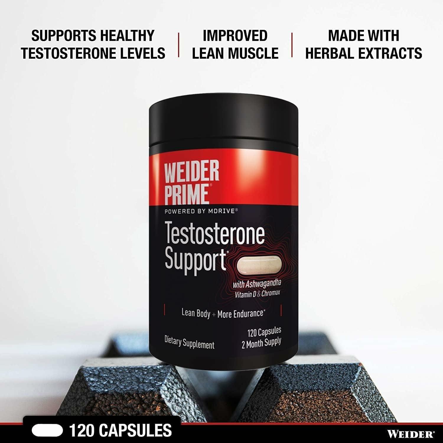 Weider Prime Testosterone Supplement for Men Healthy Testosterone ...
