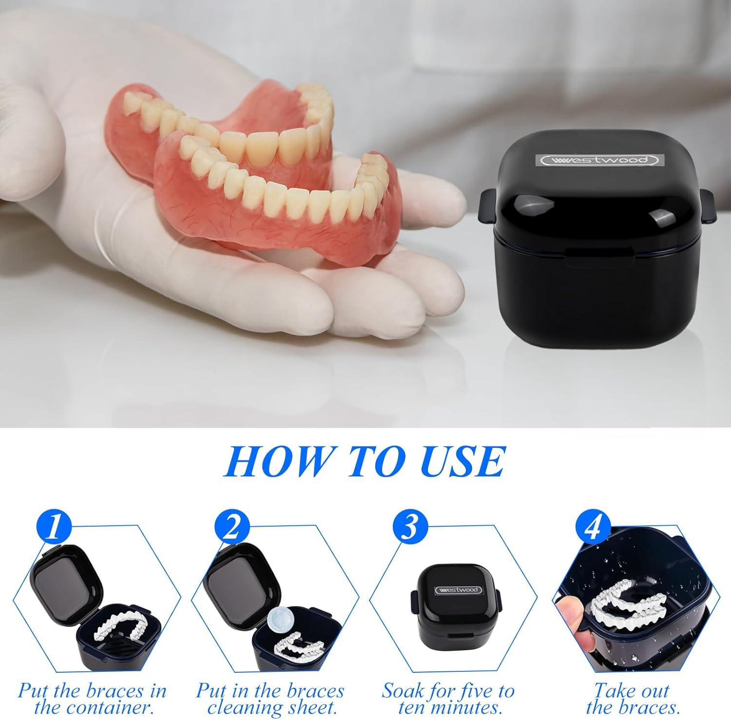 Portable Denture Box & Sieve | Travel-Friendly Container for False ...