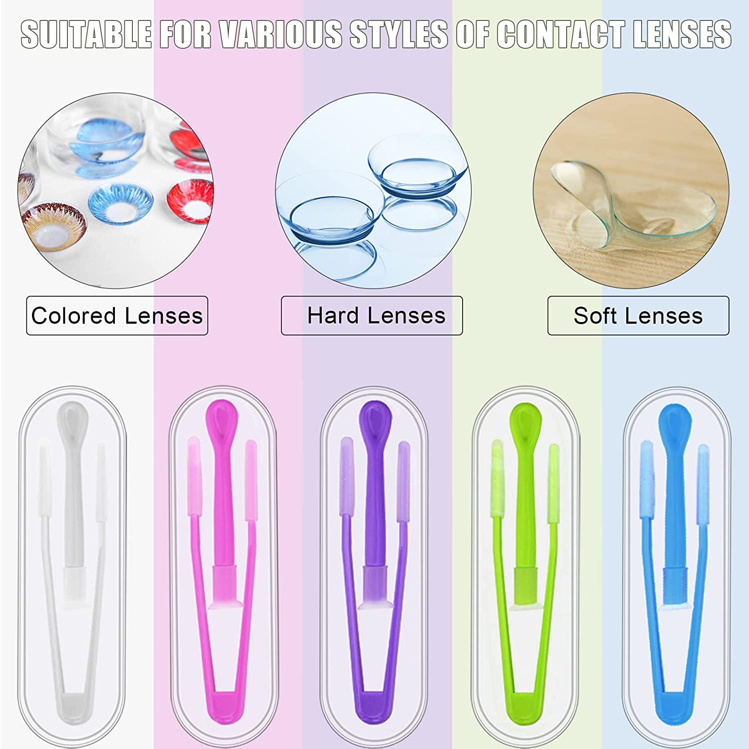 10 Pack Colorful Contact Lens Remover and Inserter Tool Case Set with ...