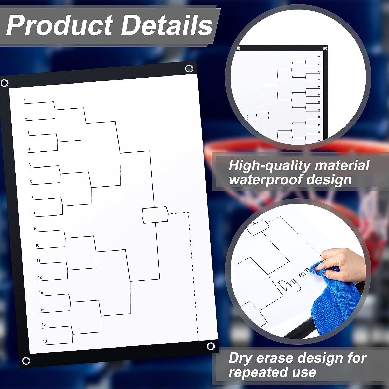 Yexiya Sports Basketball Poster Set with Dry Erase Board - 4 Pcs Team ...