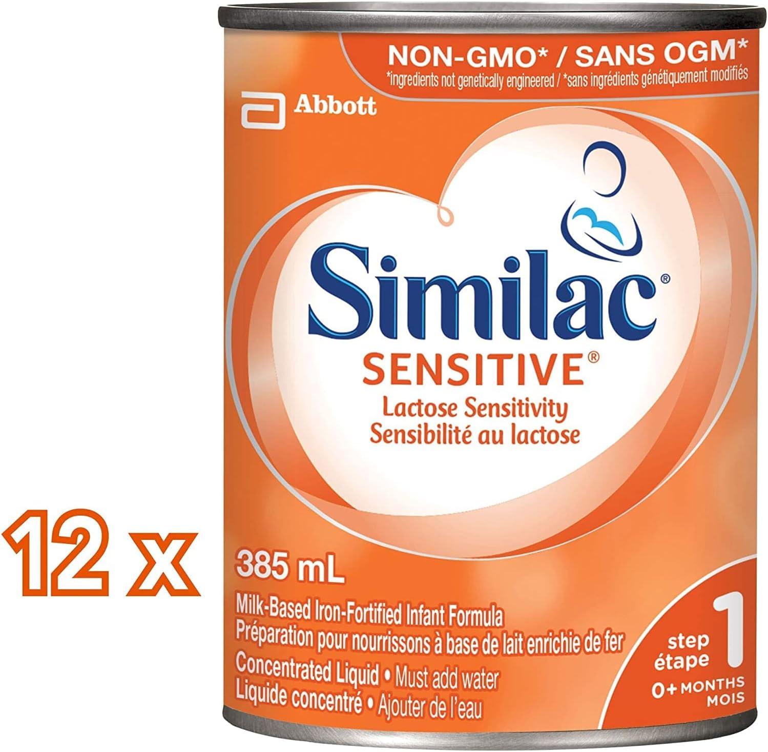 Similac Sensitive Lactose Sensitivity Baby Formula Concentrated Liquid ...