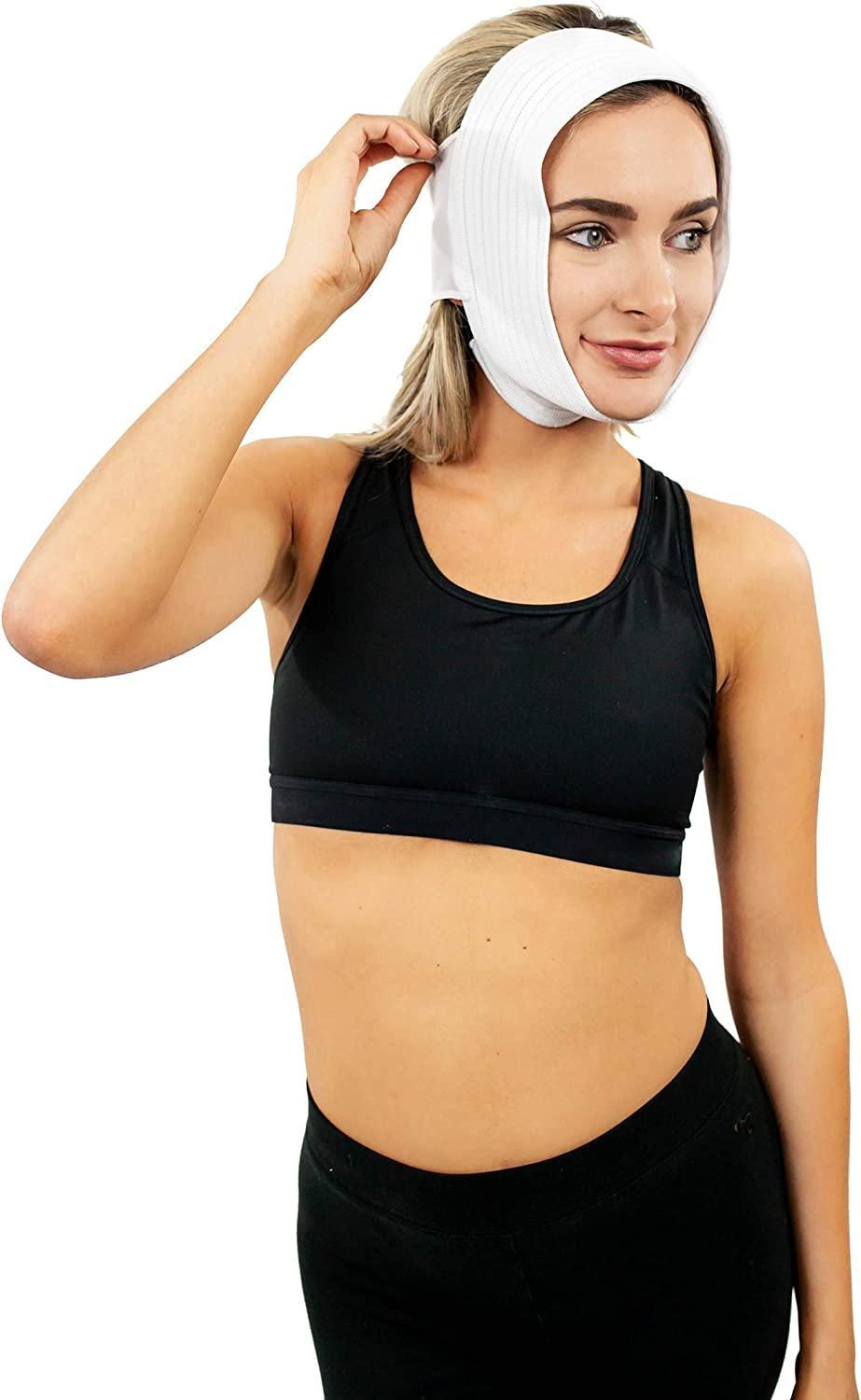 Chin Compression Garment for Post-Surgery Face Lift & Chin Liposuction ...