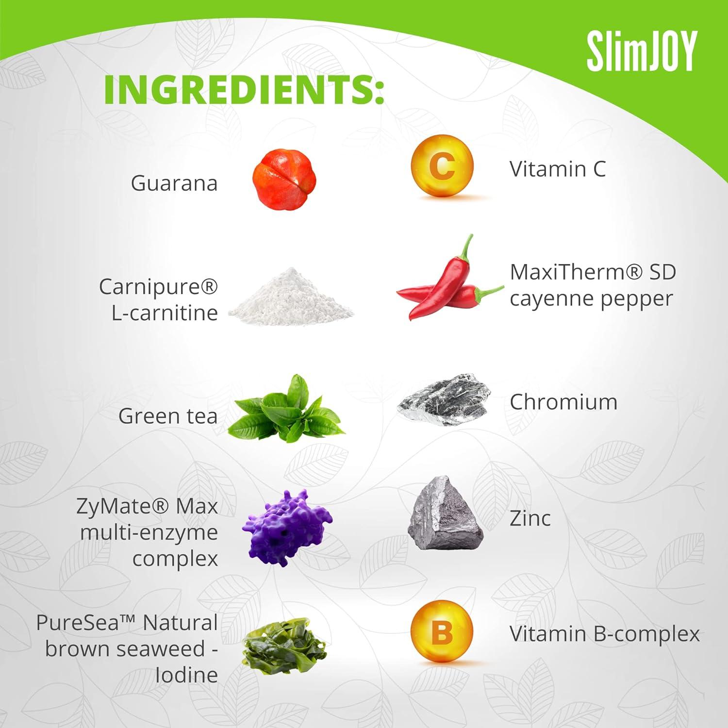 SlimJOY Professional Slimmium10 10-in-1 Action Capsules with Guarana, L ...