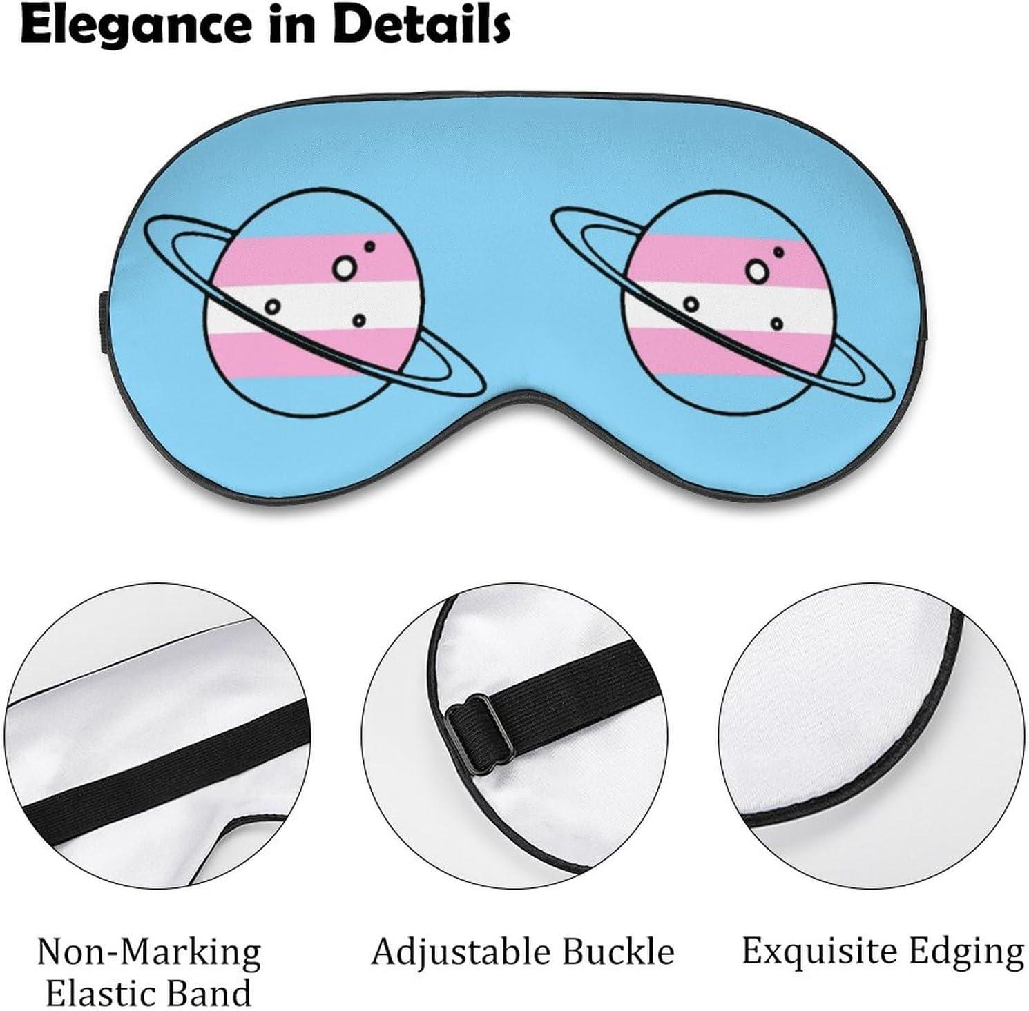 Transgender Flag Planet Sleep Mask - Adjustable Strap Eye Cover for ...