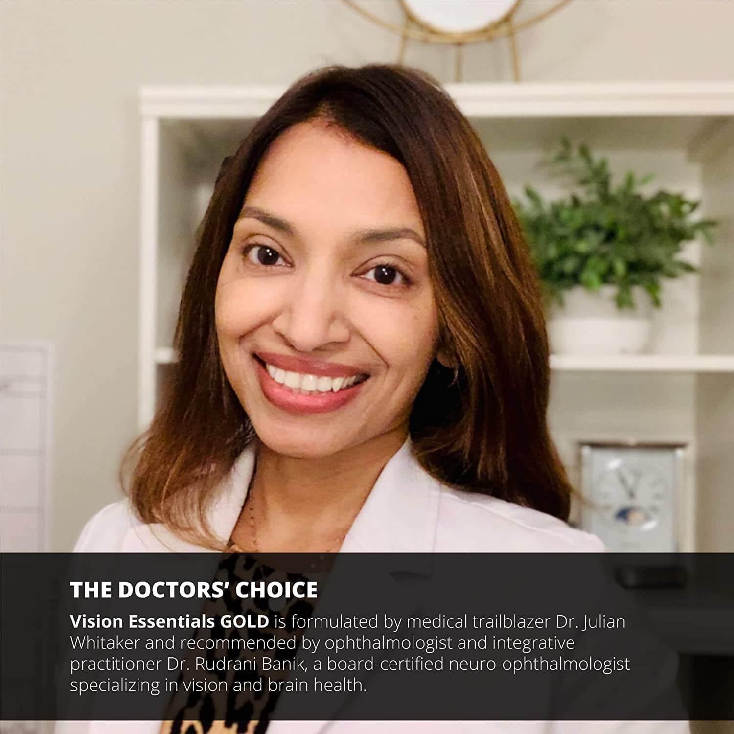 Dr. Whitaker Vision Essentials Gold - 120 Capsules for Optimal Eye ...