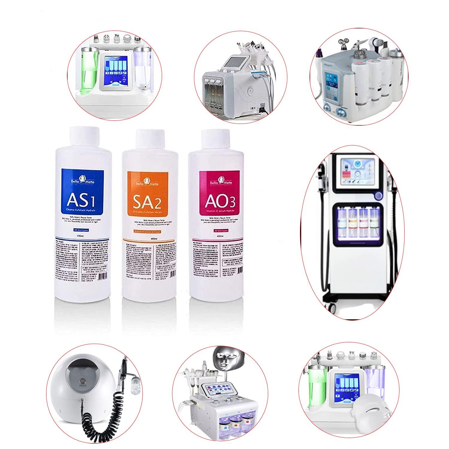 Marfort Aqua Peeling Solution Set - Salon Professional Dermabrasion Facial Serum 400ml (3 ...