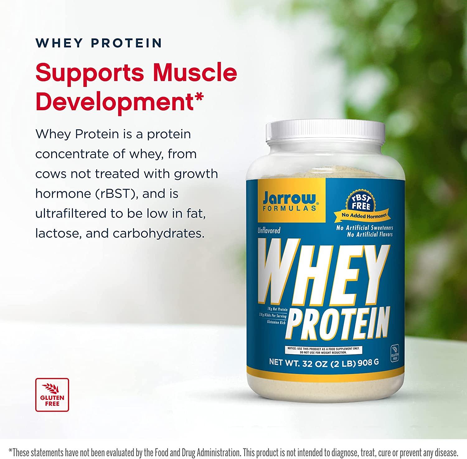 Jarrow Formulas Whey Protein Unflavored 2 lbs (908 g)