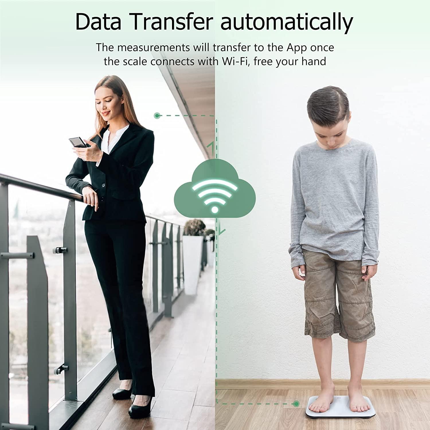 Digital Wi-Fi Bluetooth Body Weight Scale with Body Fat & BMI Analysis ...