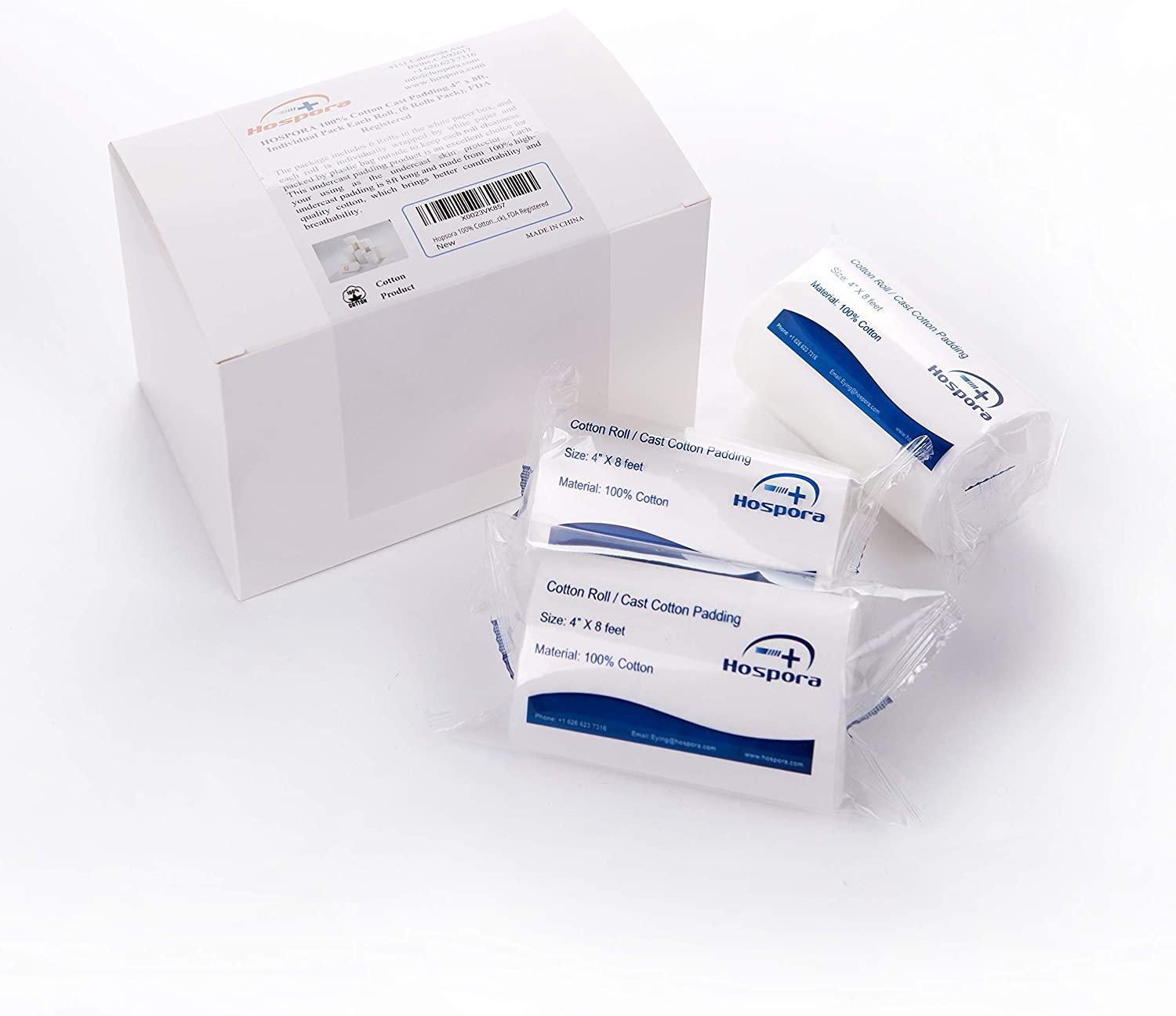 Hopsora Cast Padding 4x8ft 100% Cotton 6 Rolls - Undercast Padding for ...