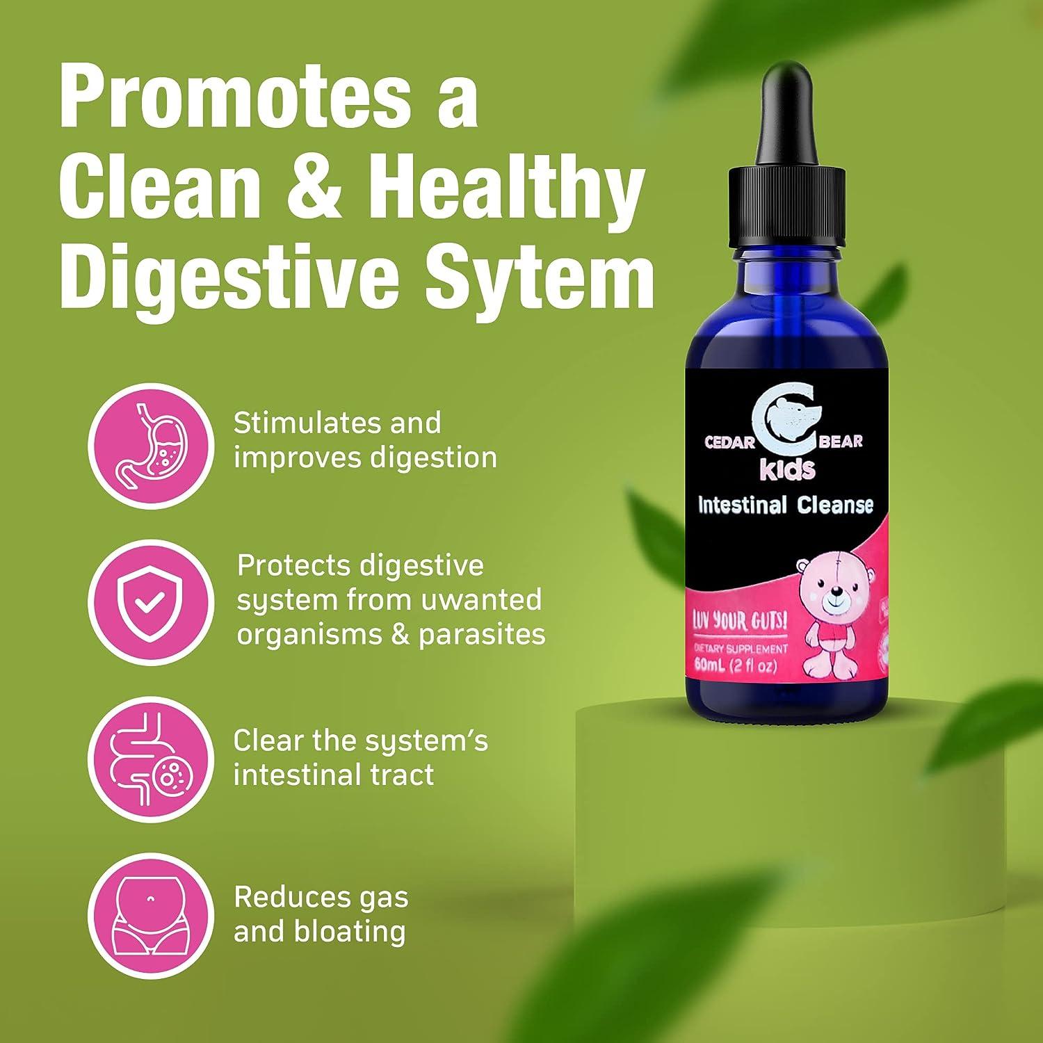 Kids Intestinal Cleanse Liquid Supplement - Detox & Digestive Aid with ...