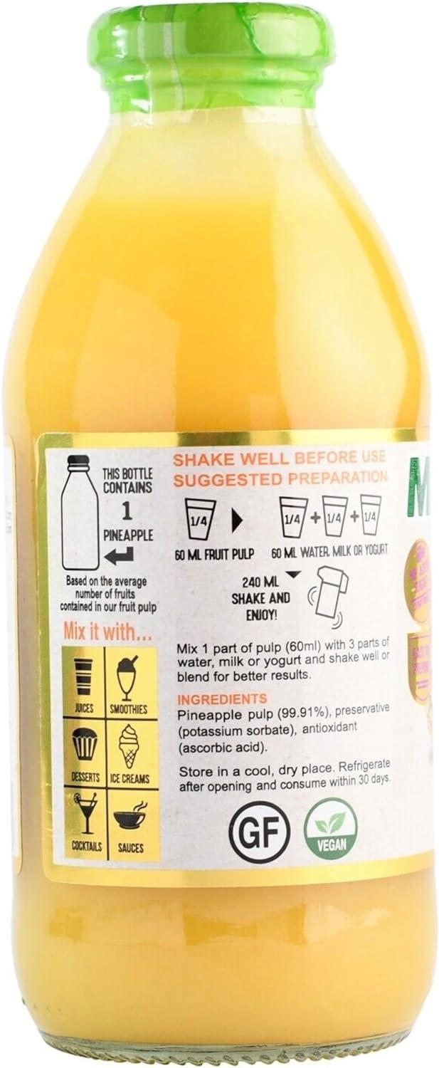 Mikhuna Pineapple Fruit Pulp 475ml - Ideal for Juice, Smoothies ...