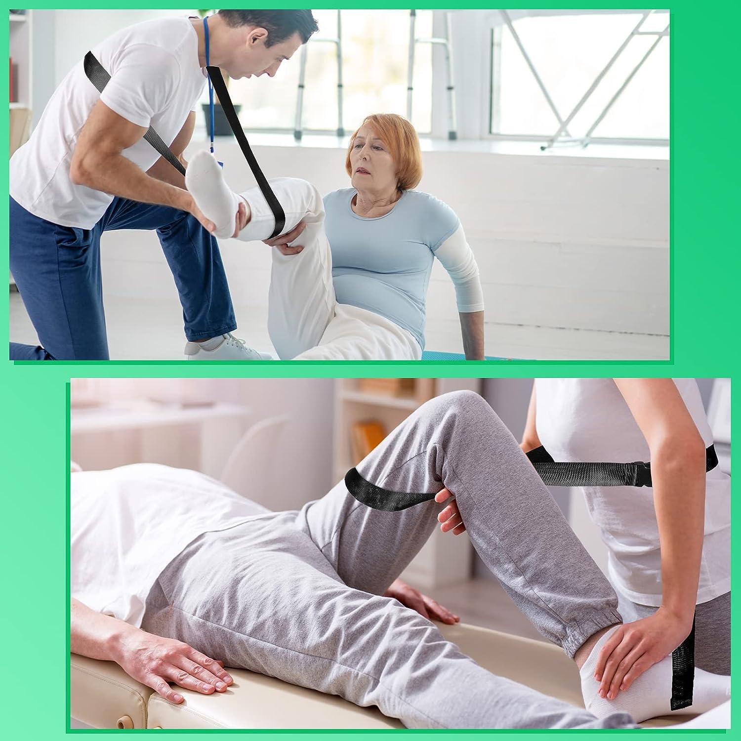 Adjustable Extremity Mobilization Belt for Yoga & Stretching - Black