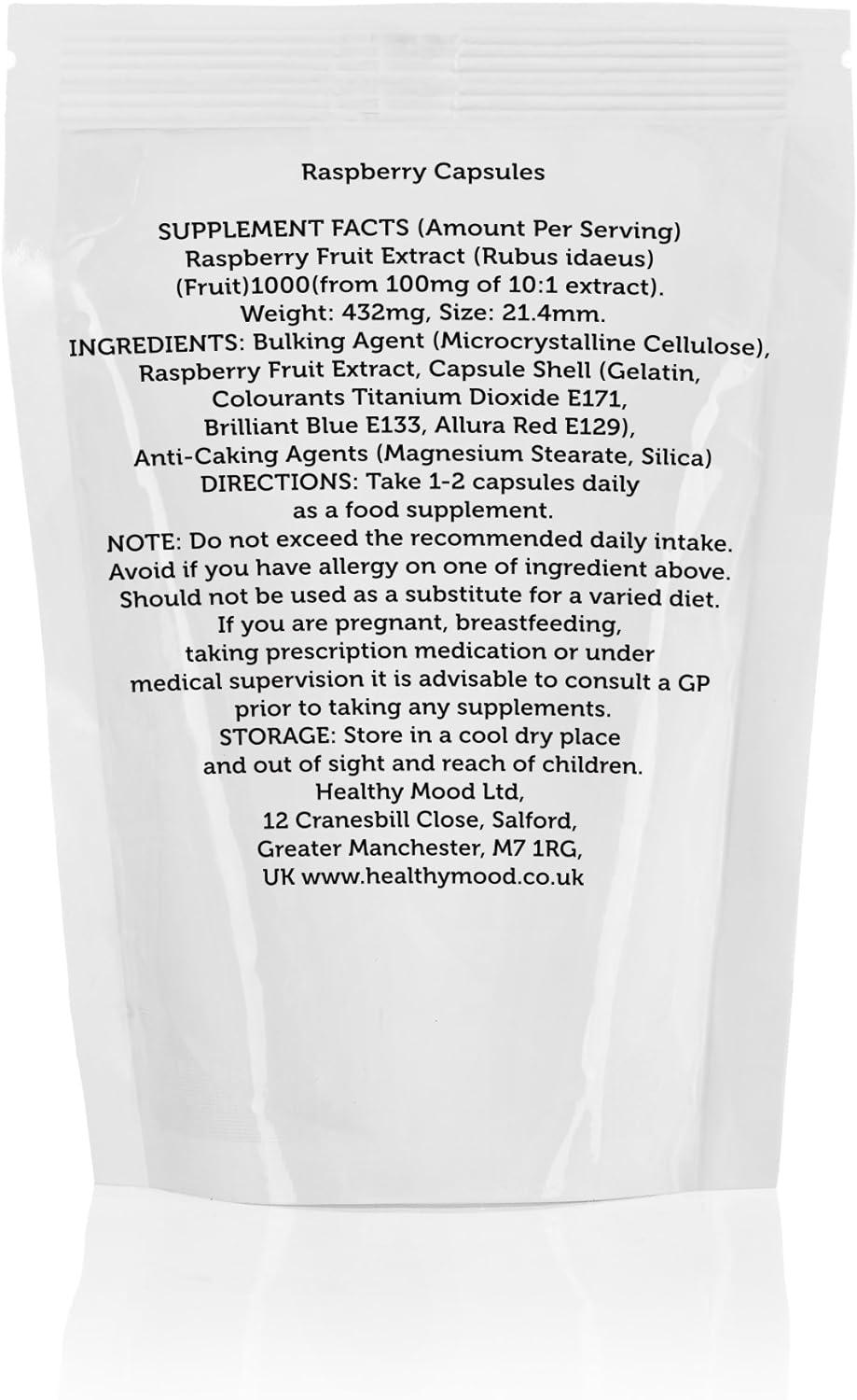 Raspberry Ketones 1000mg Supplement - 180 Capsules for Weight Loss, Lean Body Mass, and Hair ...