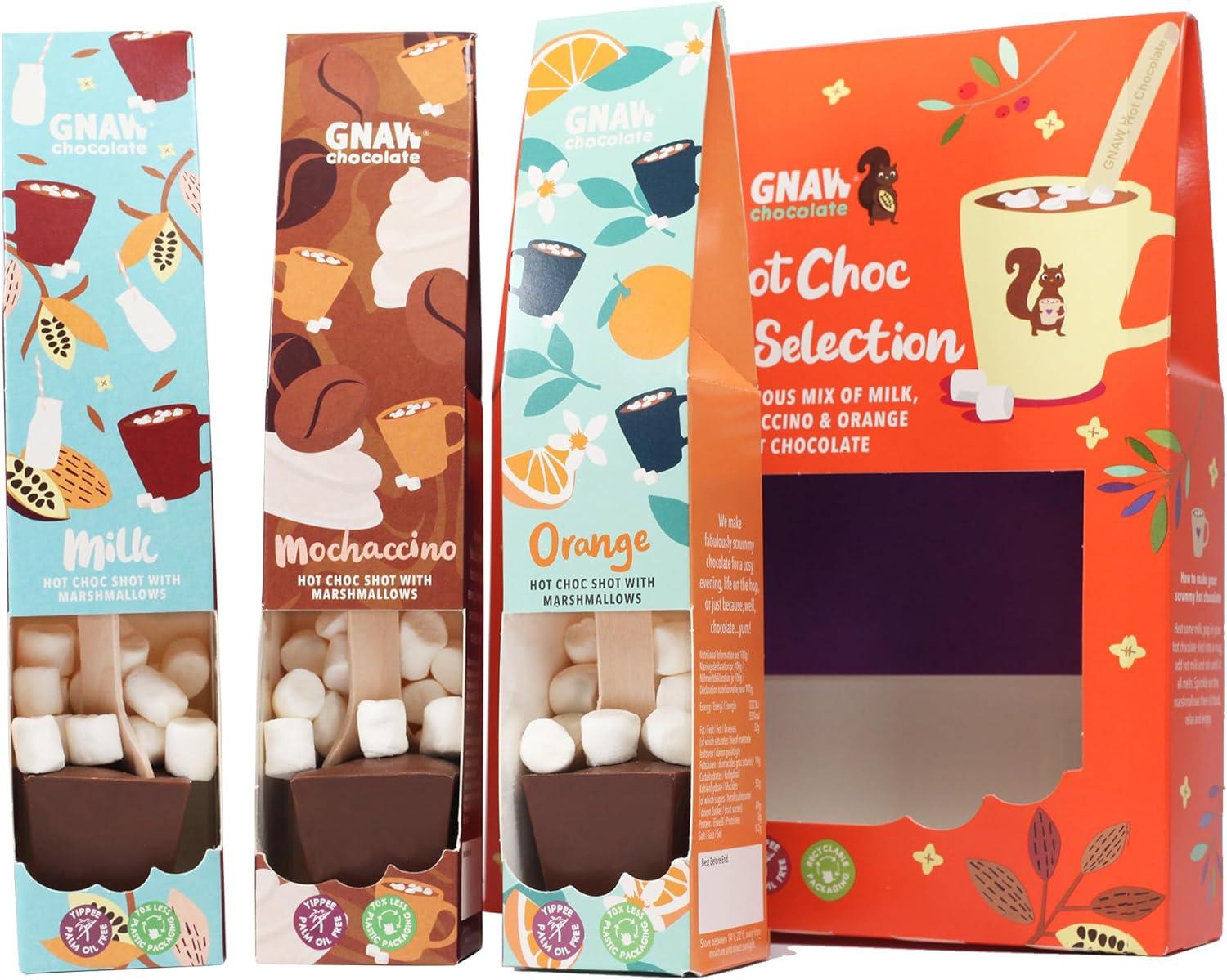 Gnaw Mixed Hot Chocolate Shot Trio - A Trio of Tempting Mochaccino ...