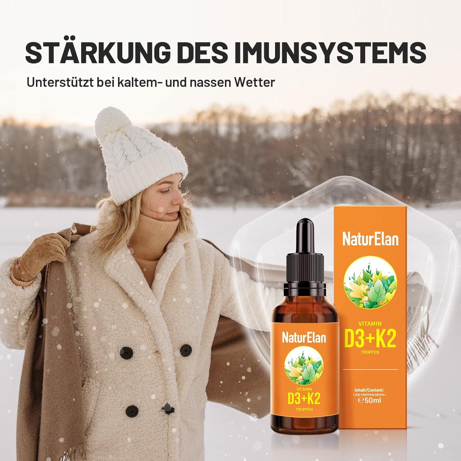 Buy High Dose Vitamin D3 K2 Drops - 50ml 1000 IU/Drop Vegan No ...