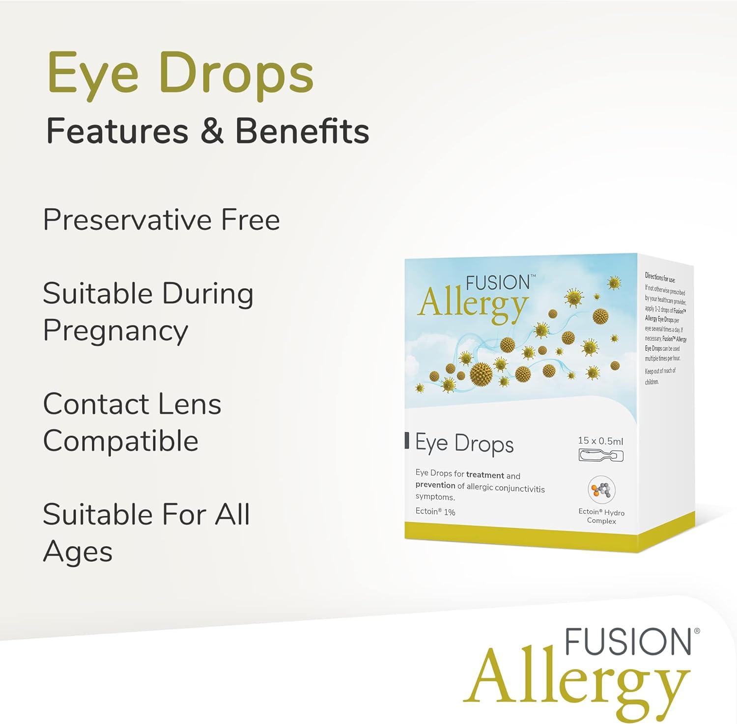Fusion Allergy Eye Drops - Natural, Preservative Free Treatment for ...