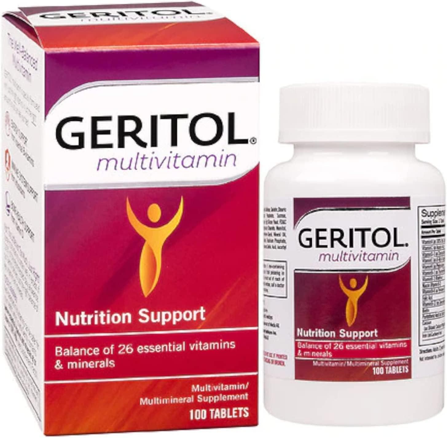 Geritol Complete Tablets - 100 Count Bottle - Energizing Multivitamin ...