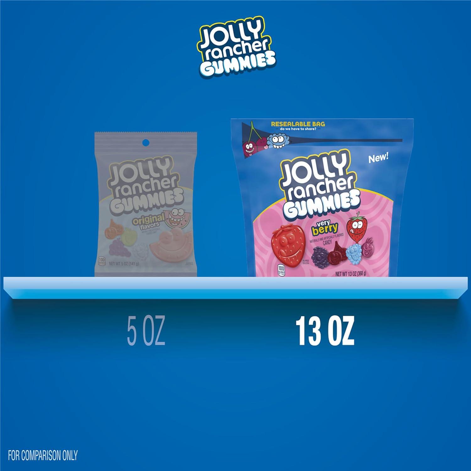 JOLLY RANCHER Very Berry Assorted Fruit Flavored Gummies Candy 13 oz ...